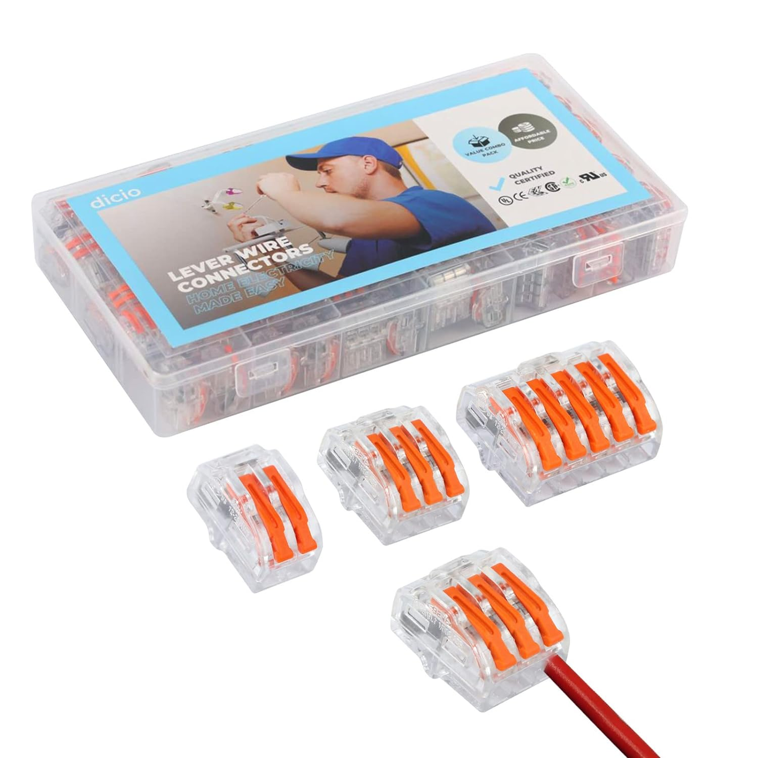 Lever Wire Connectors – Tool-Free, UL-Listed Splicing | Dicio — Dicio ...